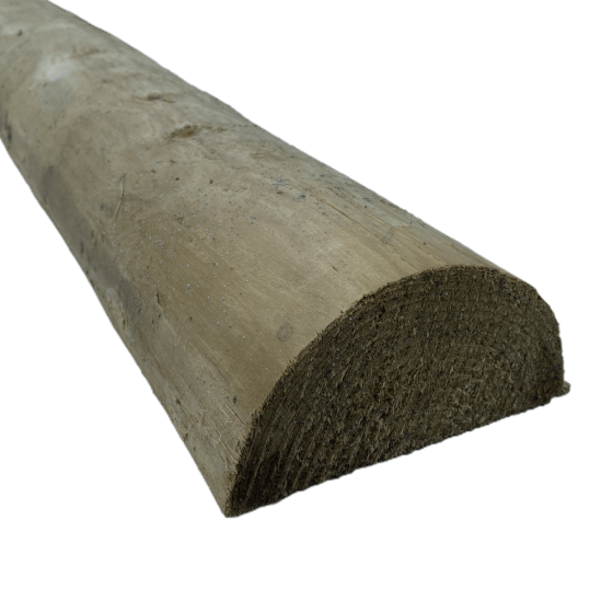 Fence Rail Half Round Peeled Treated 100-125mm x 3.6m