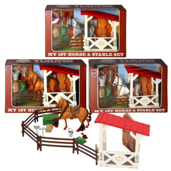 My Horse Toy 1st Horse & Stable Set