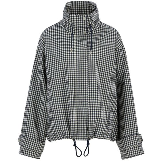 Barbour Bronwyn Check Showerproof Jacket Navy Gingham