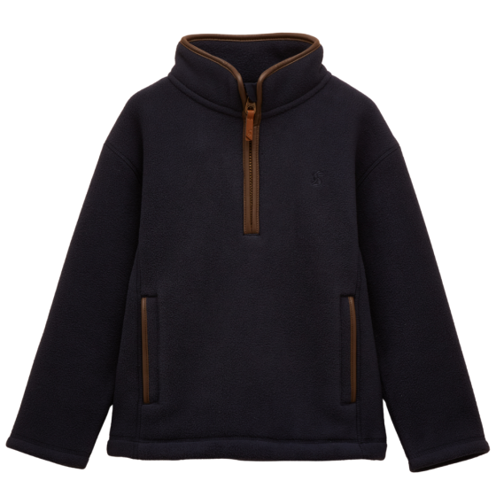 Joules Kids Heritage 1/4 Zip Fleece Navy Blue