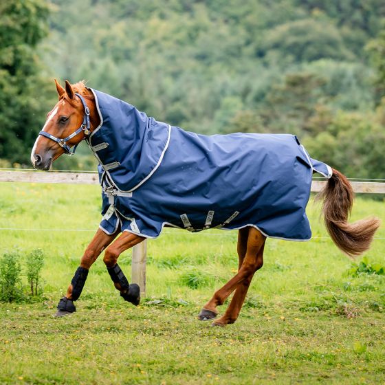 Horseware Amigo Bravo 12 Plus 100g Turnout Rug Navy/Titanium