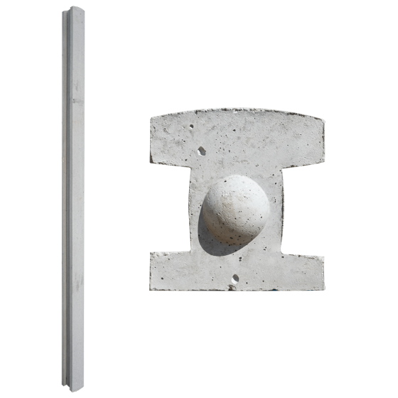 Concrete Fence Post 2-Way Slotted Intermediate Post 2.4m (L)