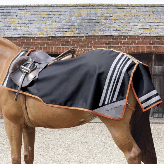 Premier Equine Stratus Reflective Exercise Sheet Black