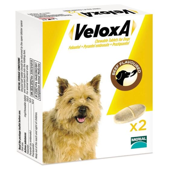 VeloxA Chewable Dog Wormer Tablets - Chelford Farm Supplies