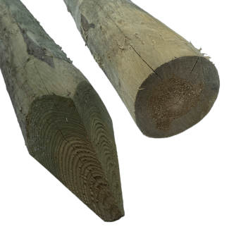 Round Timber Fence Posts | Treated Stake Posts for Fencing