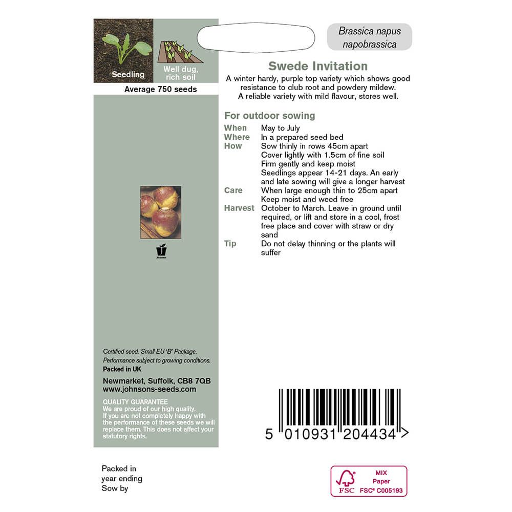 Johnsons Swede Invitation Seeds | Buy Online