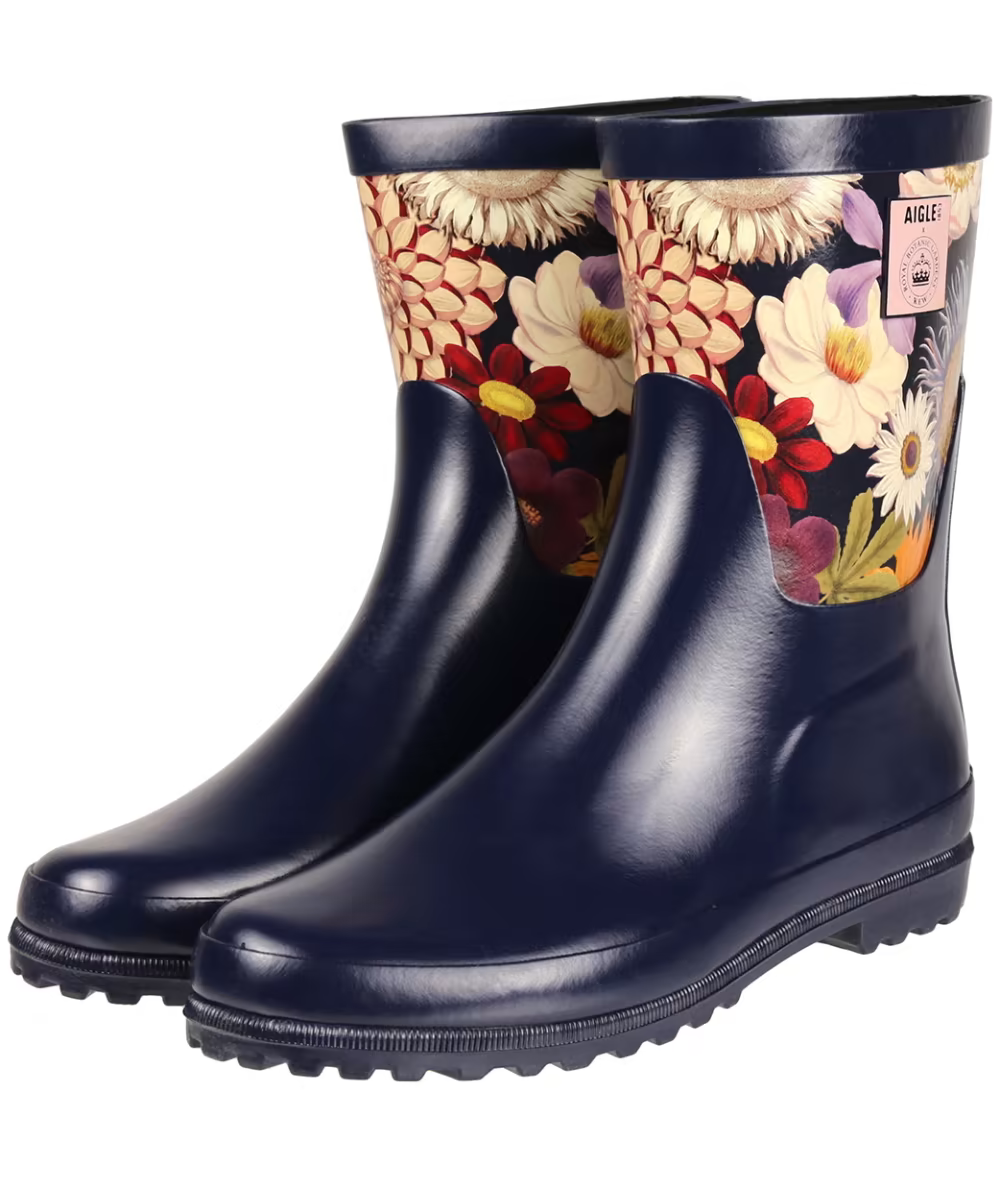 Aigle Eliosa Printed Ankle Wellington Boots