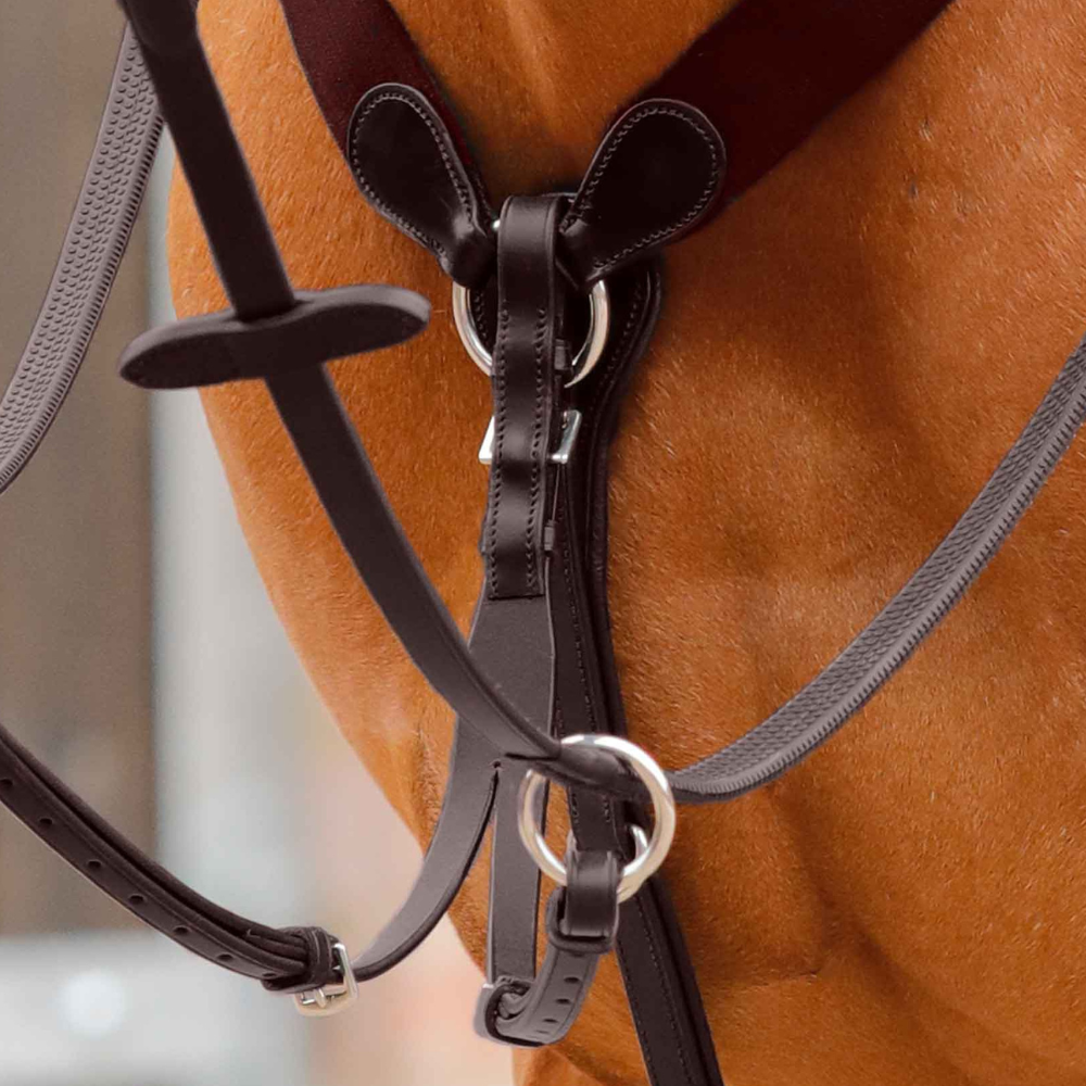 Premier Equine Baressa Elastic Jumping Breastplate Brown