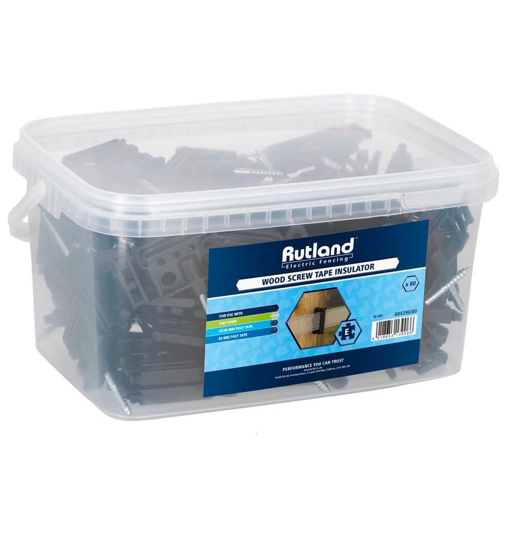 Rutland Wood Screw Clip Insulator Pack of 80 - Chelford Farm Supplies