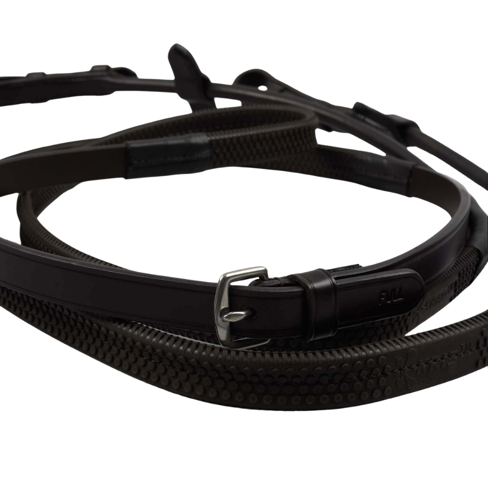 Premier Equine Finetti Rolled Leather Reins Brown