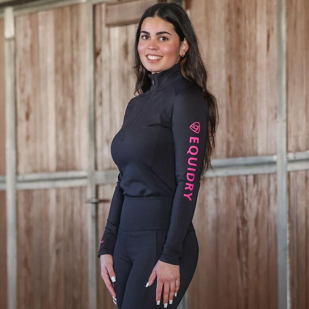 Equidry Water Repellent Base Layer Black/Peacock Pink
