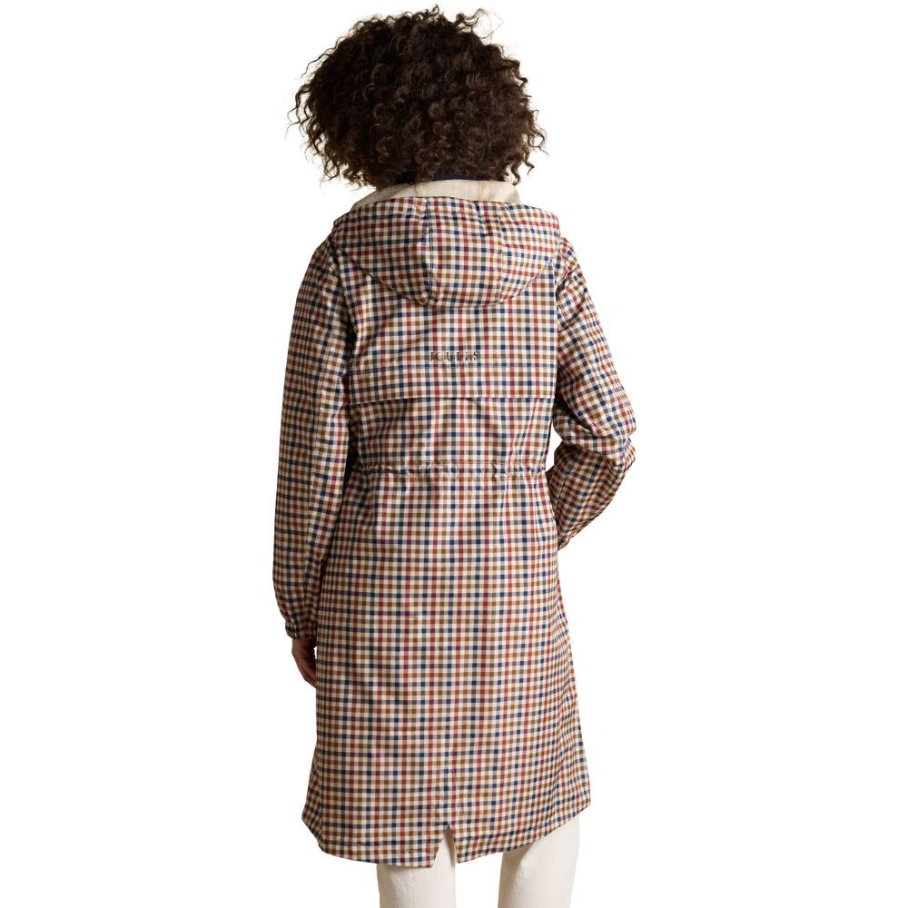 Joules Womens Holkham Waterproof Packable Raincoat Gingham