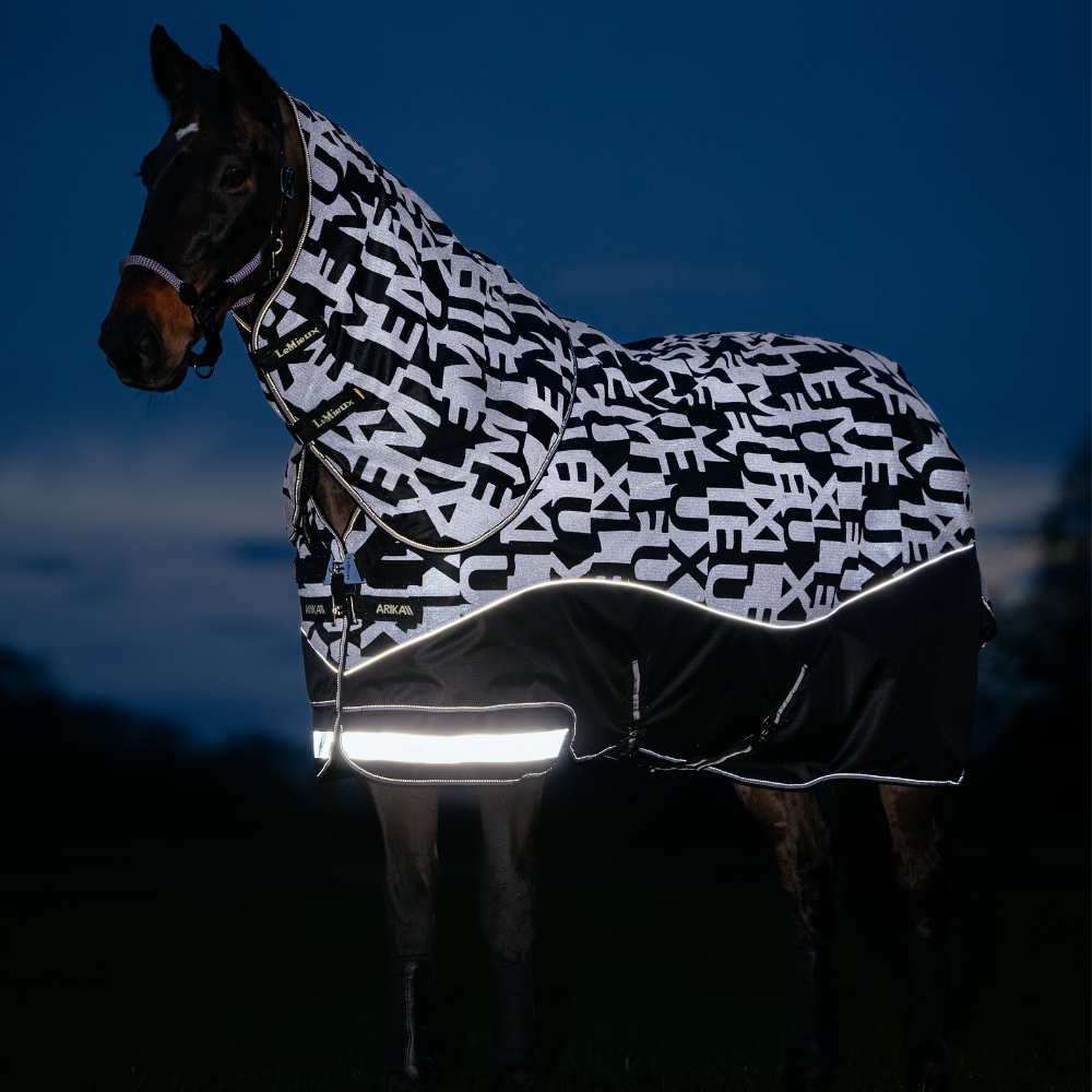 LeMieux Arika Reflective 0g Turnout Rug Black