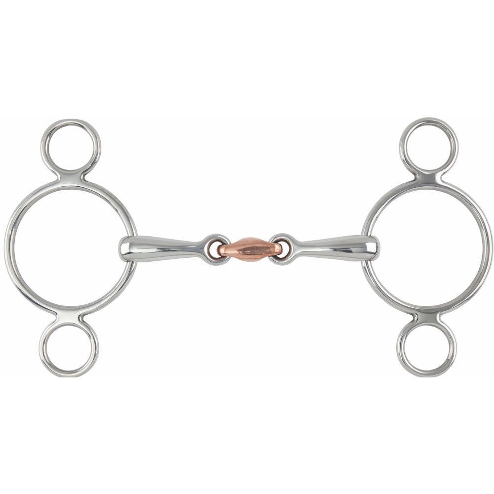 Shires Two Ring Copper Lozenge Gag Bit