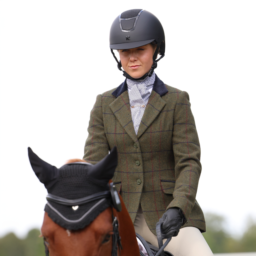 Shires Womens Aubrion Saratoga Tweed Jacket Spruce Green Check