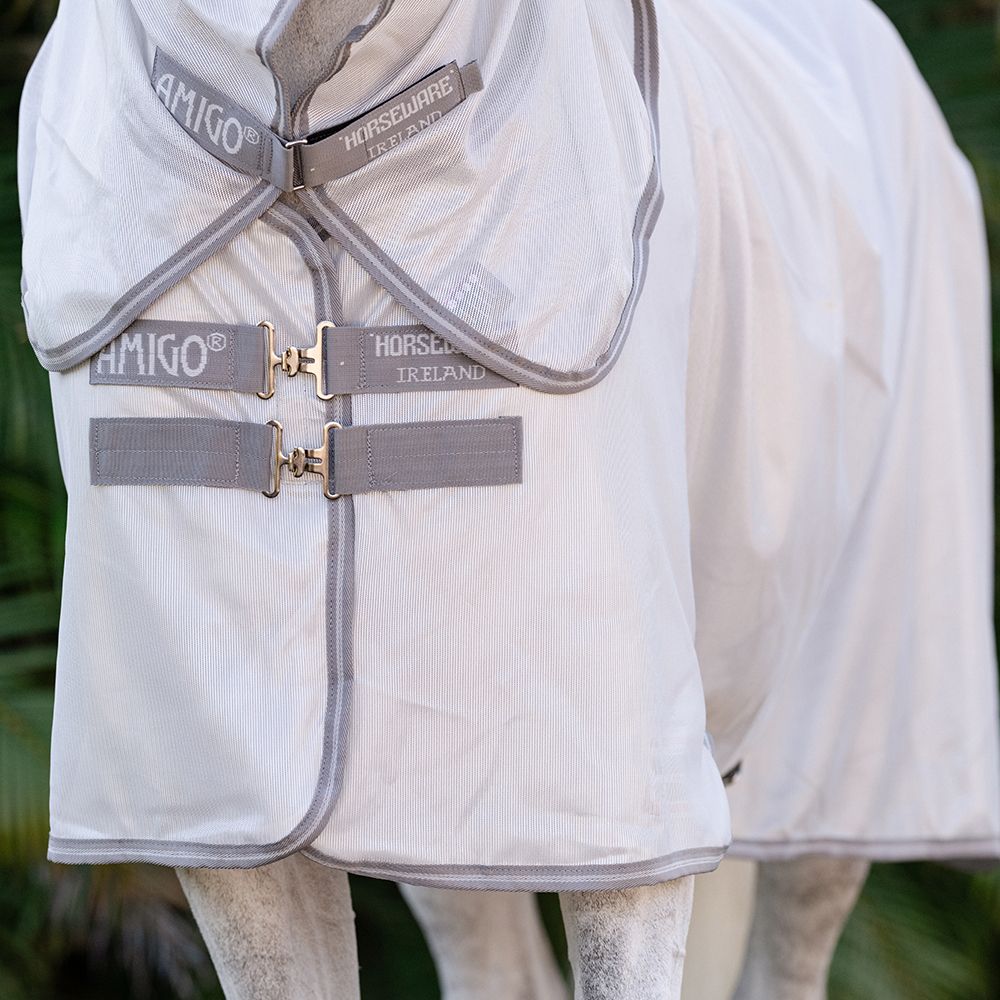 Horseware Amigo Integrated Fly Rug Silver/Titanium Grey/Silver
