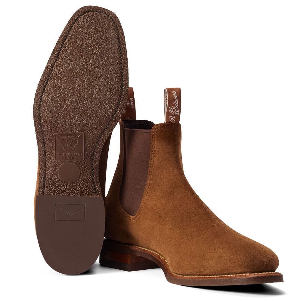 RM Williams Mens Comfort Craftsman Suede Boots Cedar