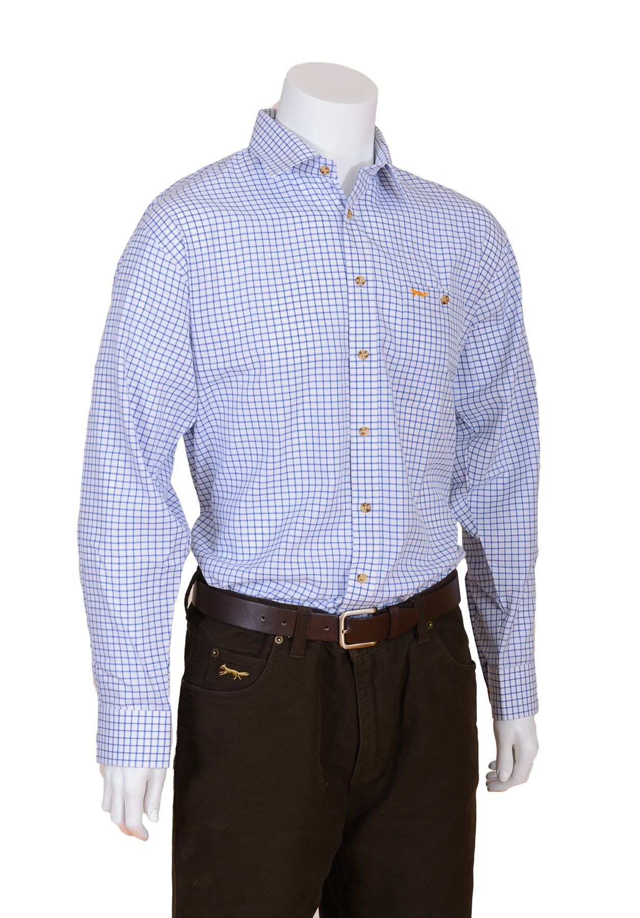 Bonart Mens Horsham Check Shirt Blue from Chelford Farm Supplies