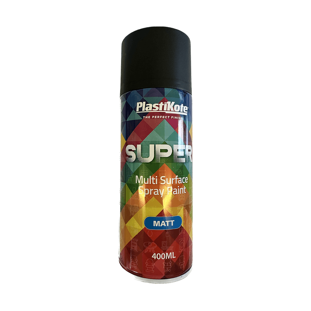 PlastiKote Super Multi-Surface Spray Paint Matt Black 400ml | Buy Online
