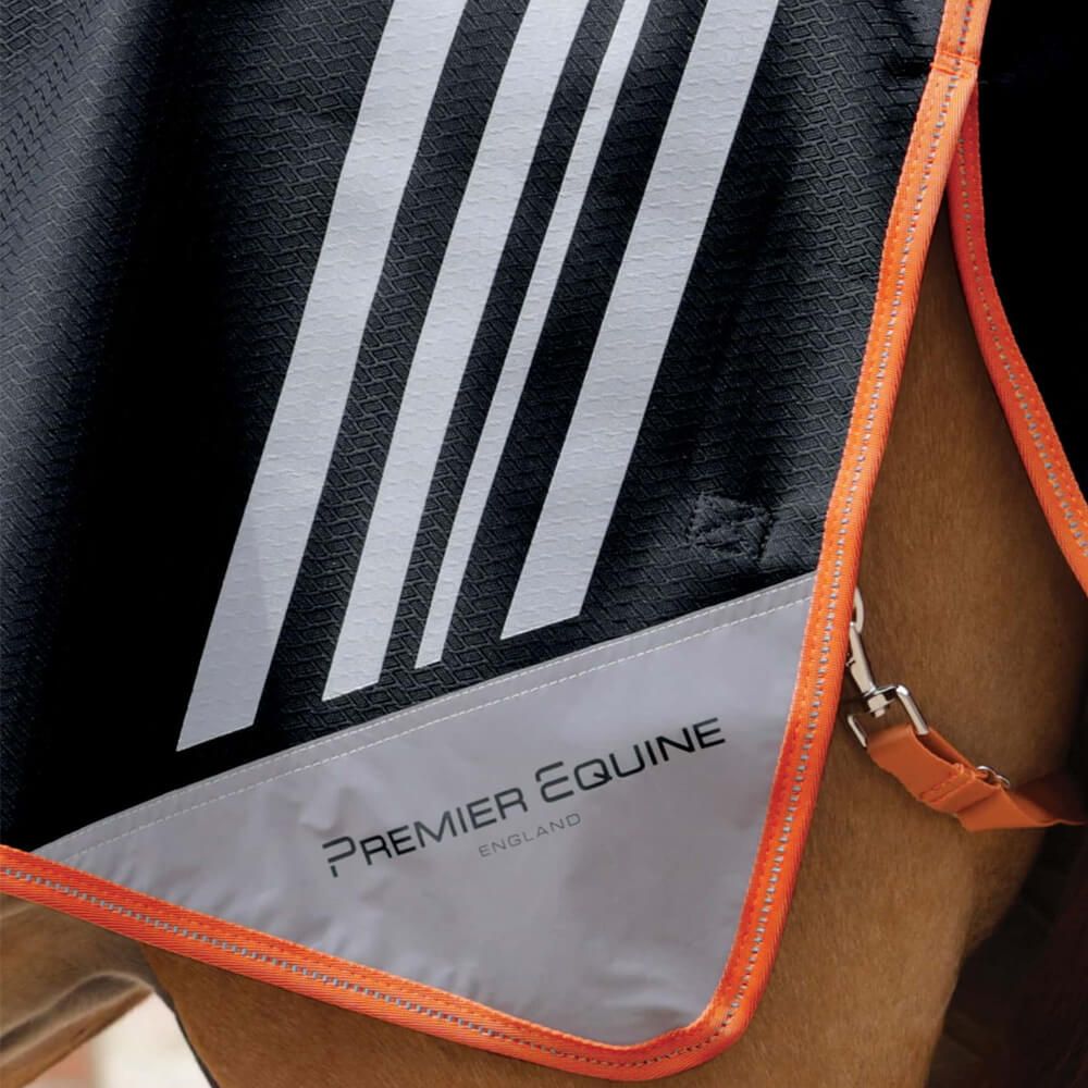 Premier Equine Stratus Reflective Exercise Sheet Black