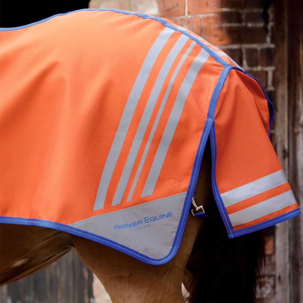 Premier Equine Stratus Reflective Exercise Sheet Burnt Orange