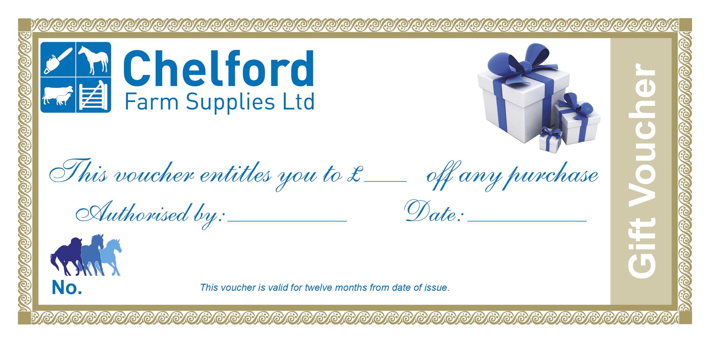 Gift Voucher Redeem In Store Only | Chelford Farm Supplies