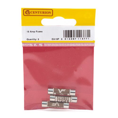 Centurion Household Fuse 13 Amp (Pack of 3)